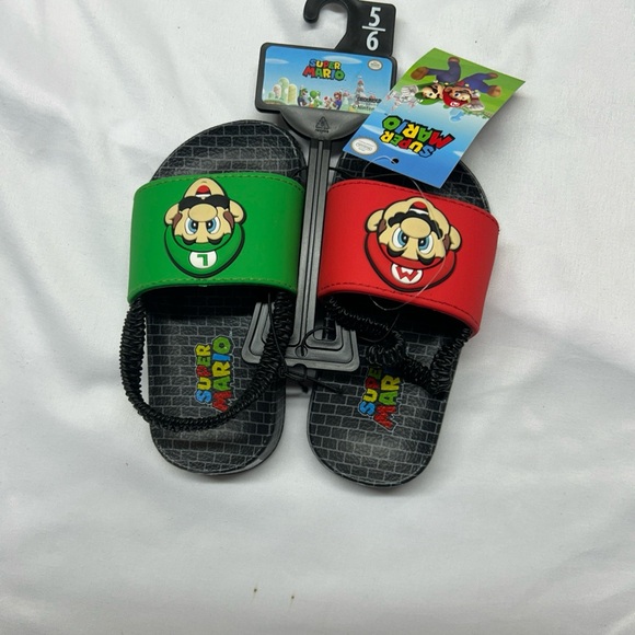 Nintendo | Shoes | Nintendo Super Mario Kids Sandals Red Green | Poshmark